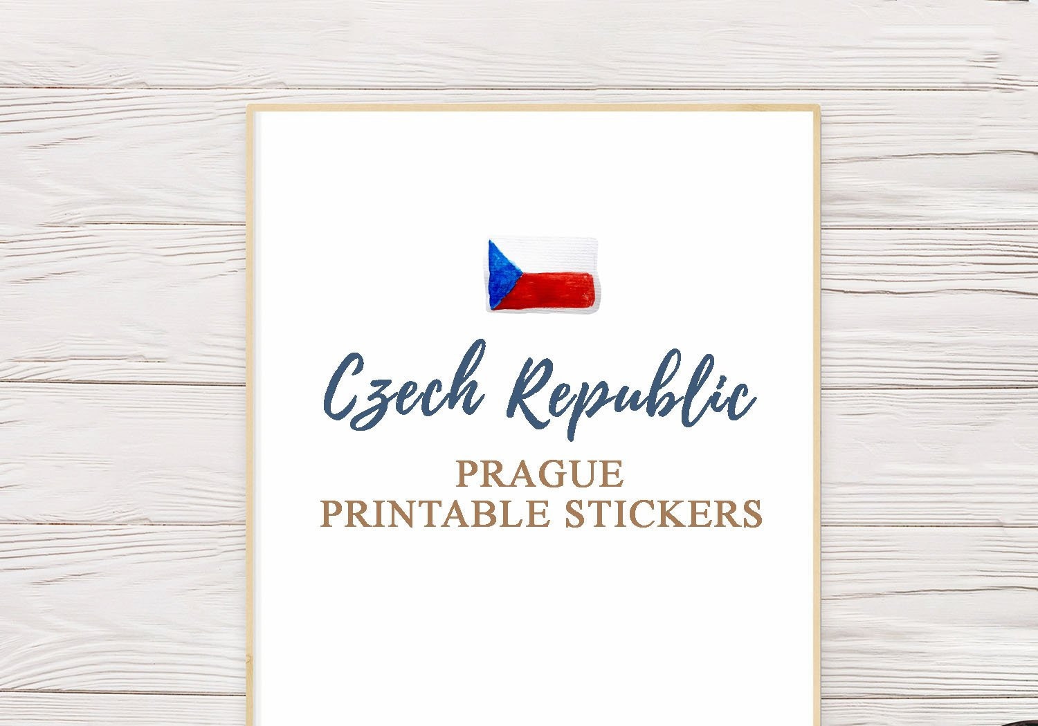 Prague Czech Republic Central Europe Trip Printable Travel Stickers - Etsy