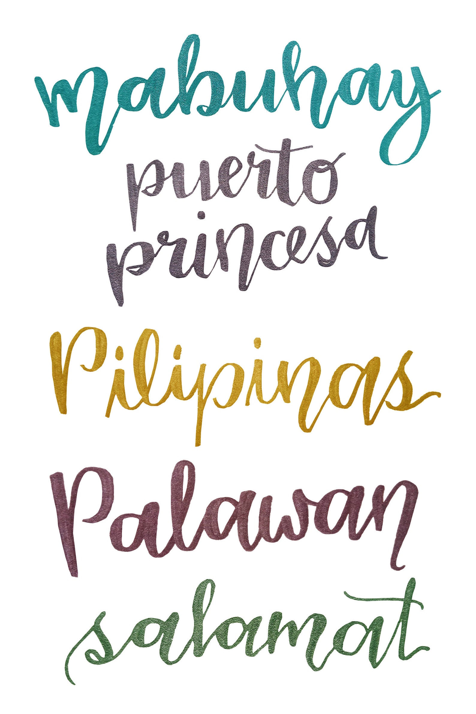 Puerto Princesa, Palawan, Philippines Printable Travel Stickers Journal ...