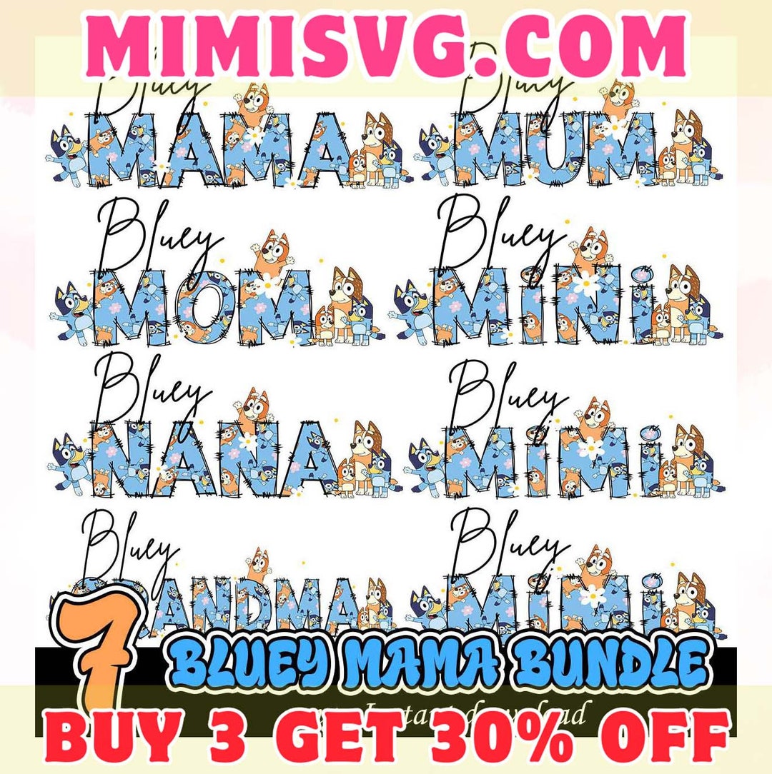 Bluey Mama Mama Png, Bluey Mom Png, Bluey Mother Png, Instant Download ...
