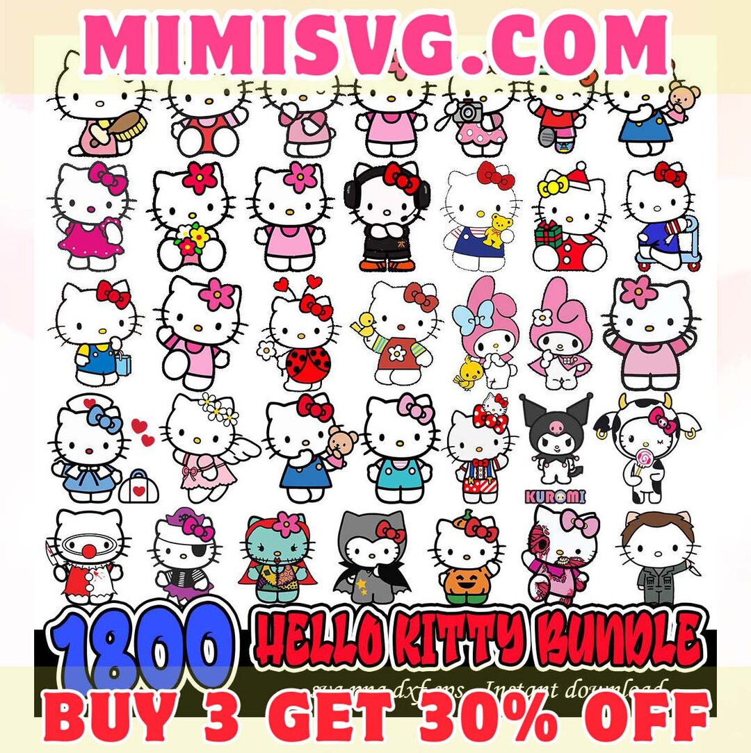 Kawaii Kitty Svg, Kawaii Kitty Svg Bundle, Cute Cat Svg, Kitty Svg, Kawaii Kitty Clipart, Kawaii ...