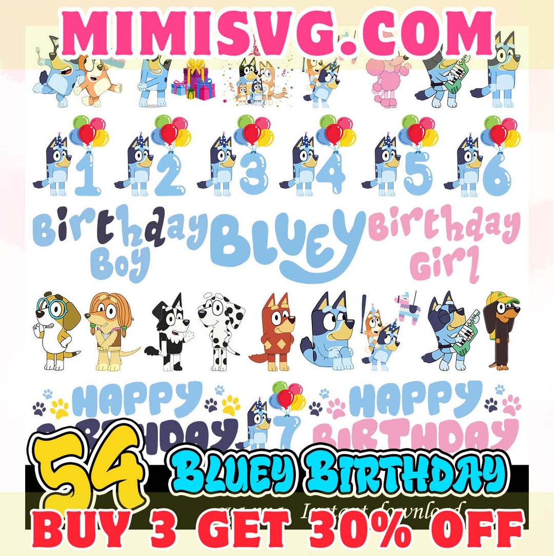 Bluey SVG Bundle, Bluey Cut Files for Cricut, Bluey Svg Clipart, Bluey ...