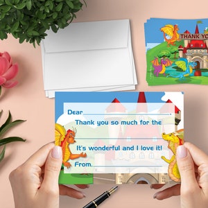 Dragons Thank You Cards for Kids, 20 Notes & 20 Envelopes - Etsy