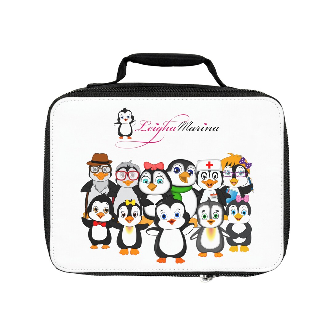 Lunch Bag - Penguin Paradise: Cute Cartoon Penguins Design - Etsy