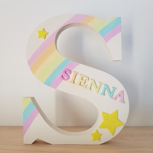 Cream Rainbow Personalised Letter - Etsy