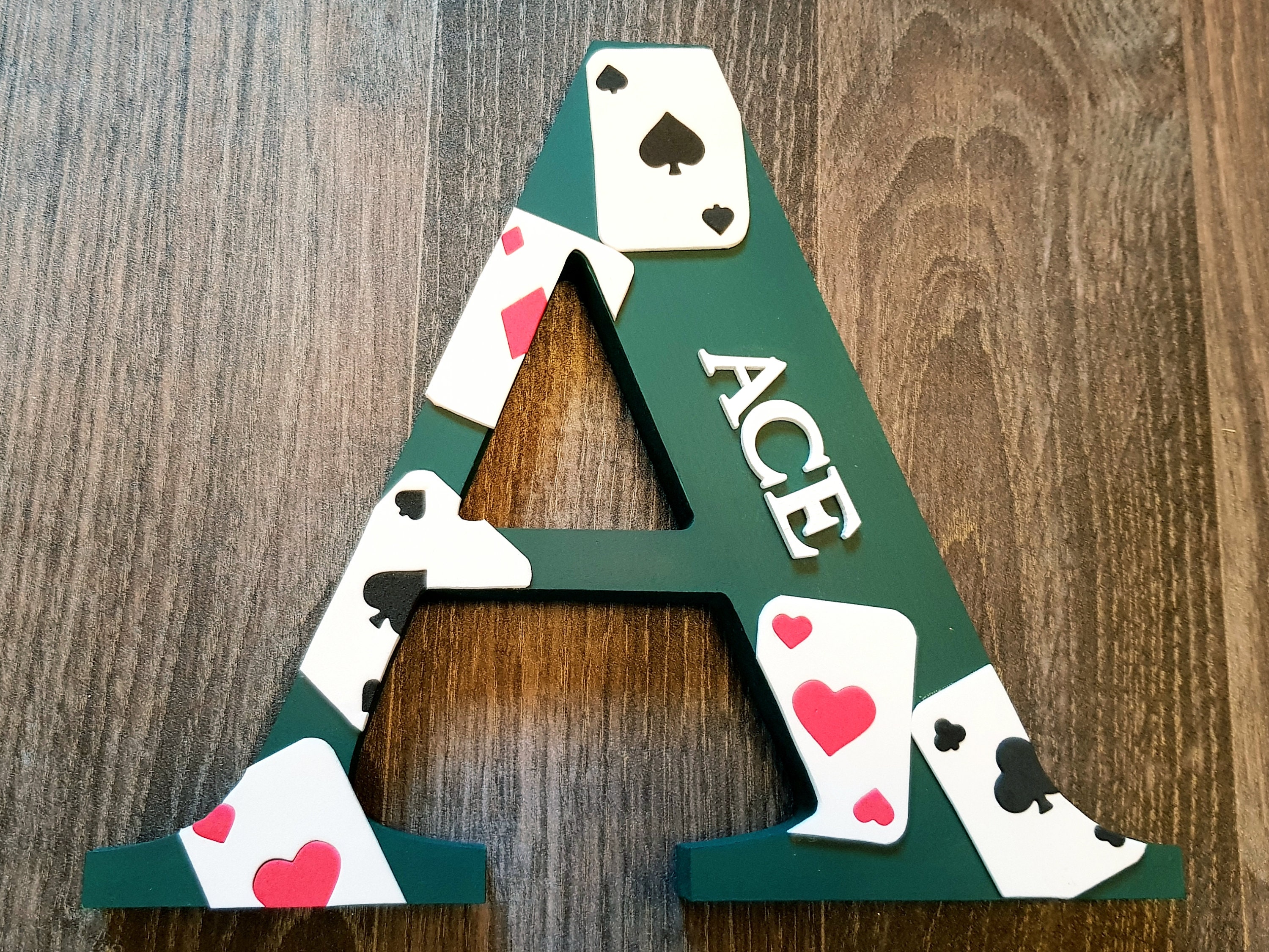 Playing Card Wooden Letter - Etsy