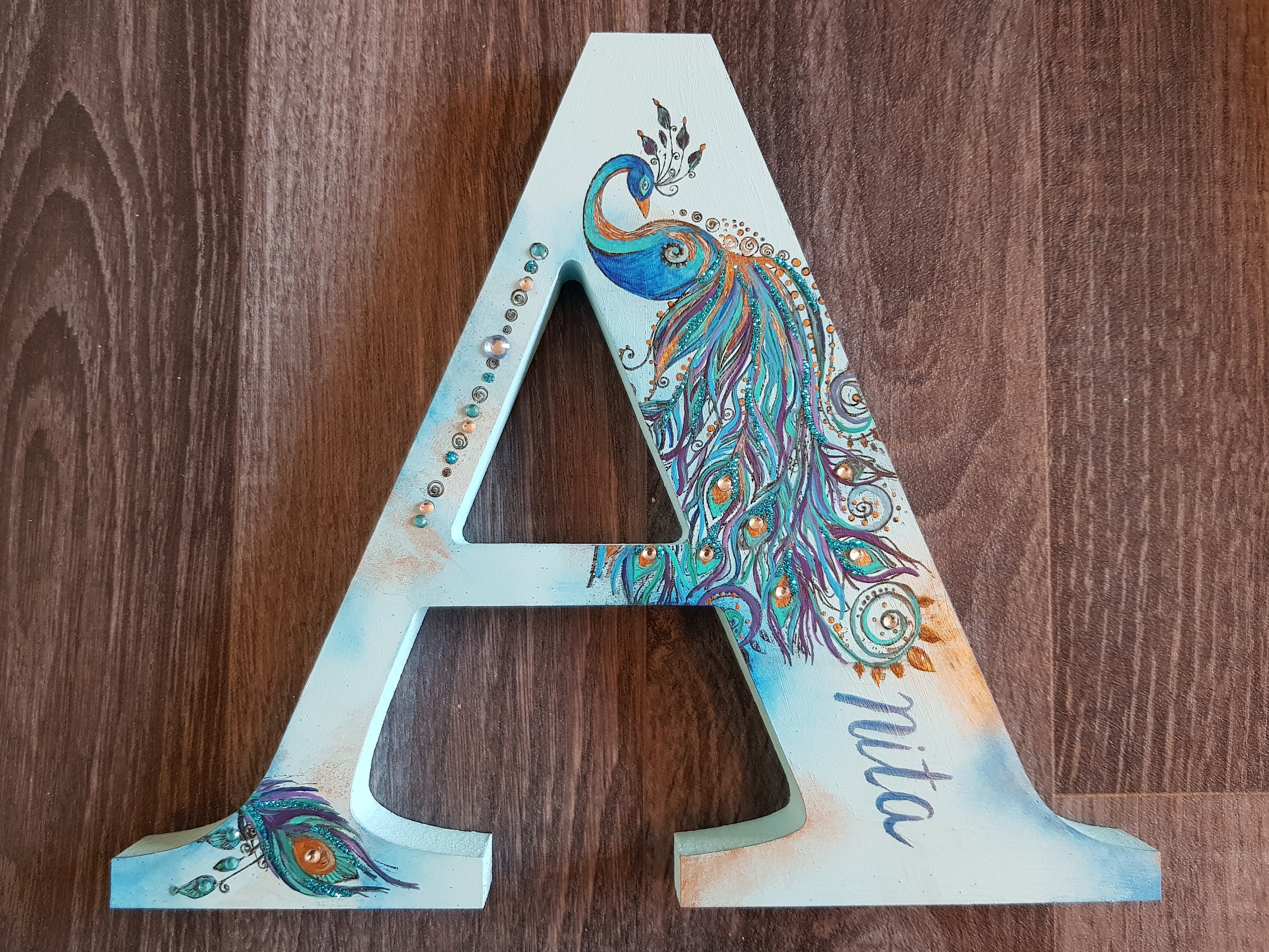 Peacock Wooden Personalised Letter - Etsy