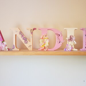 Mini Flower and Butterfly Letters - Etsy