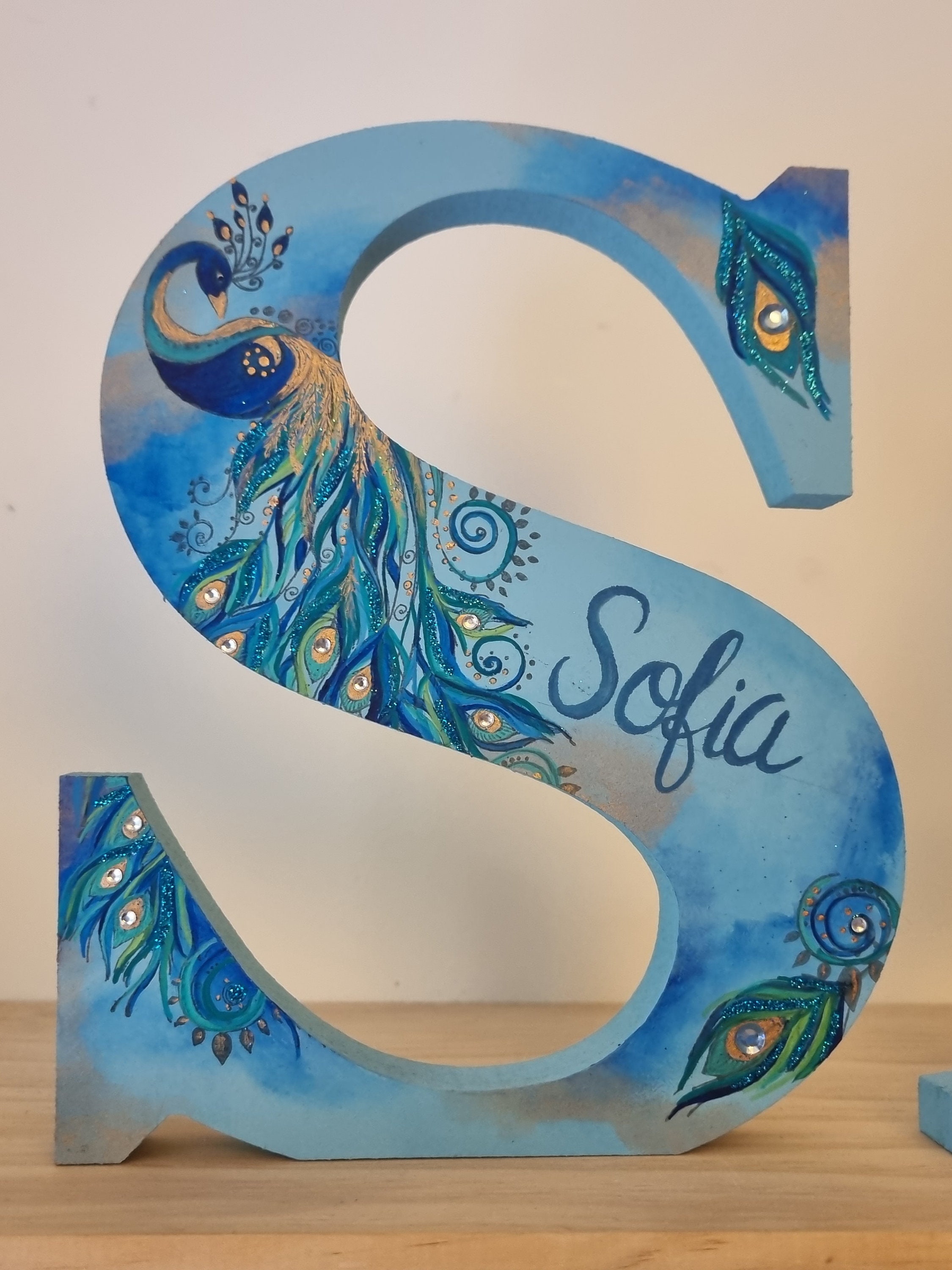 Peacock Wooden Personalised Letter - Etsy