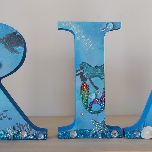 Mermaid Letters - Etsy