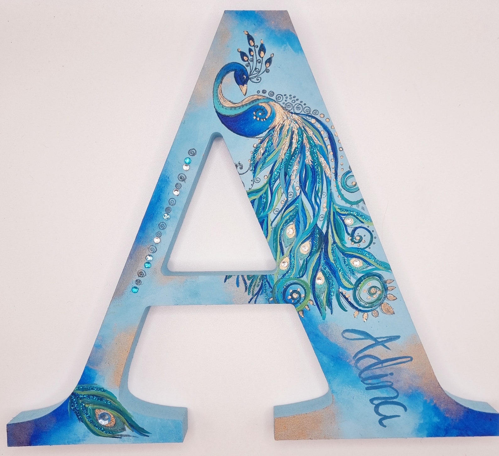 Peacock Wooden Personalised Letter - Etsy