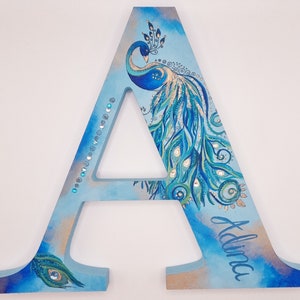 Peacock Wooden Personalised Letter - Etsy