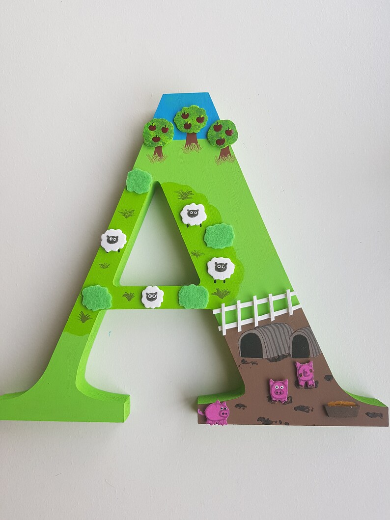 Large Wooden Farm Letters | Etsy