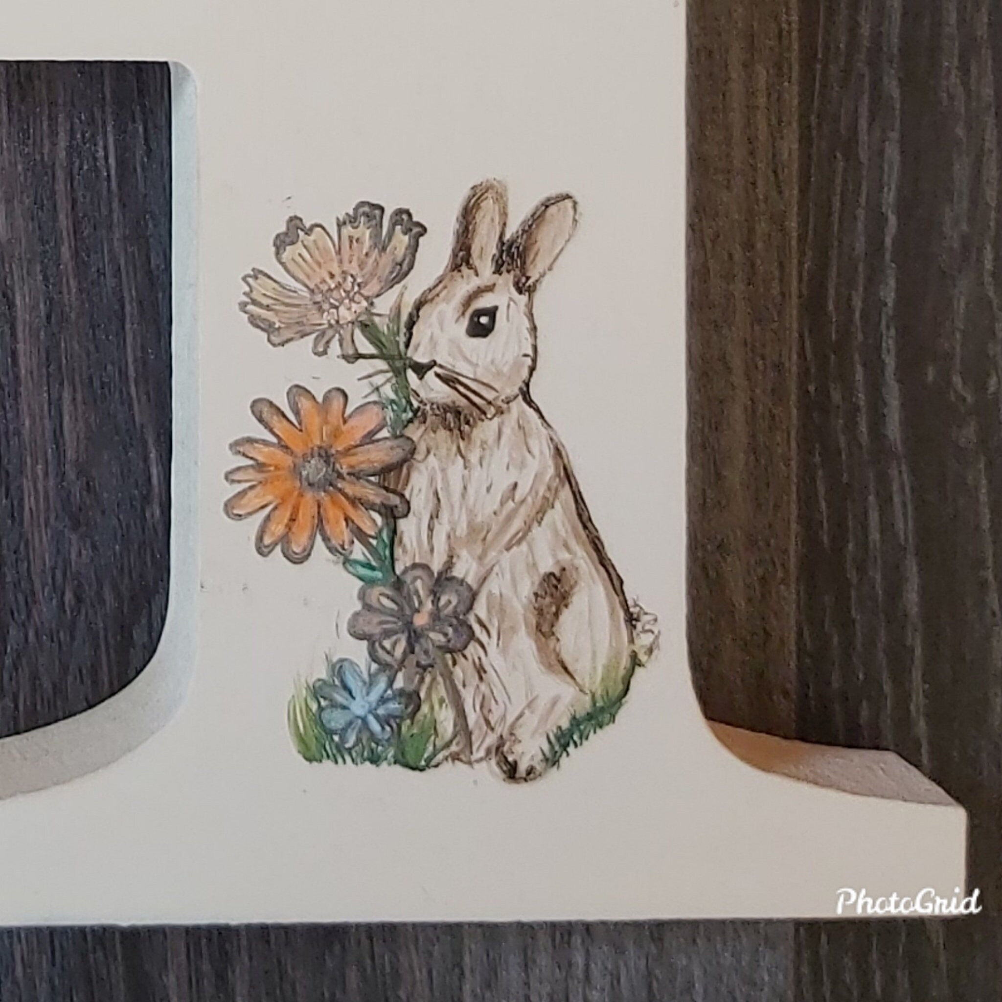 Wooden Rabbit Freestanding Letter - Etsy