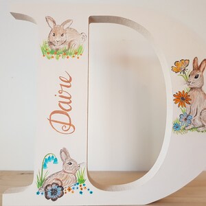 Wooden Rabbit Freestanding Letter - Etsy