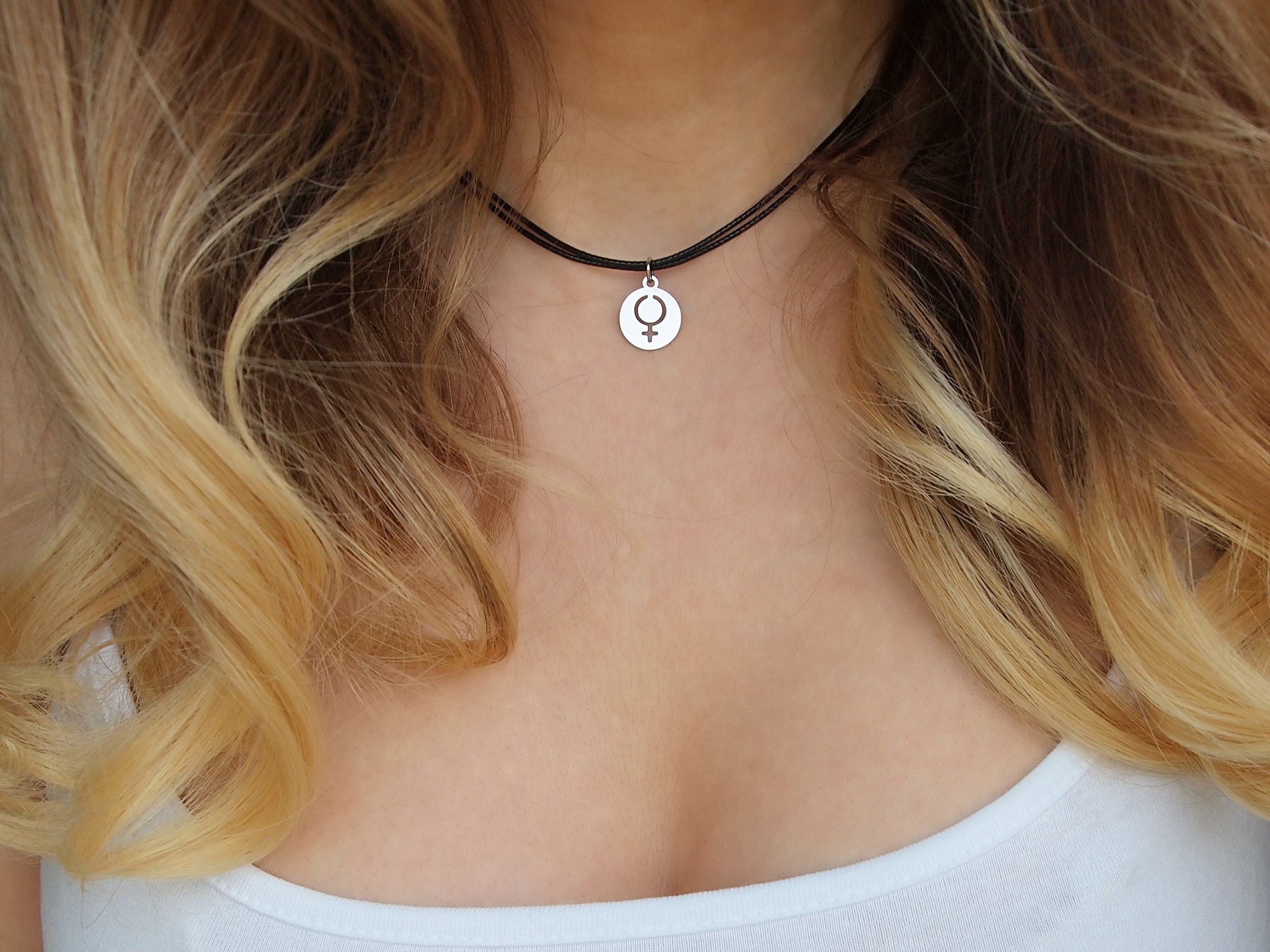 Female sign necklace Etsy