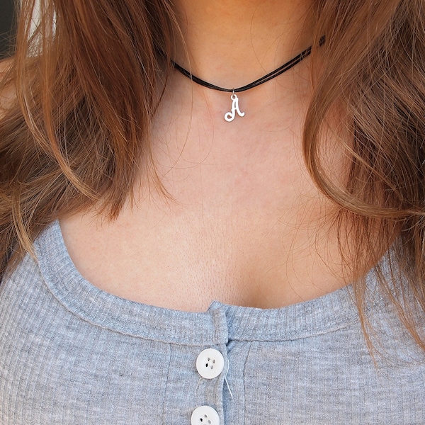 Initial Choker - Etsy