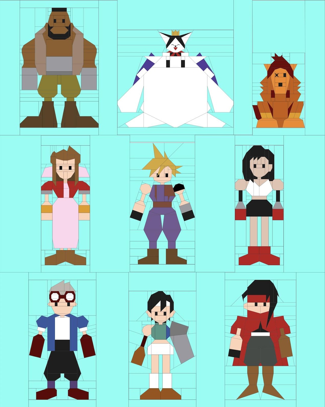 FF7 Hero Quilt PDF Pattern - Etsy