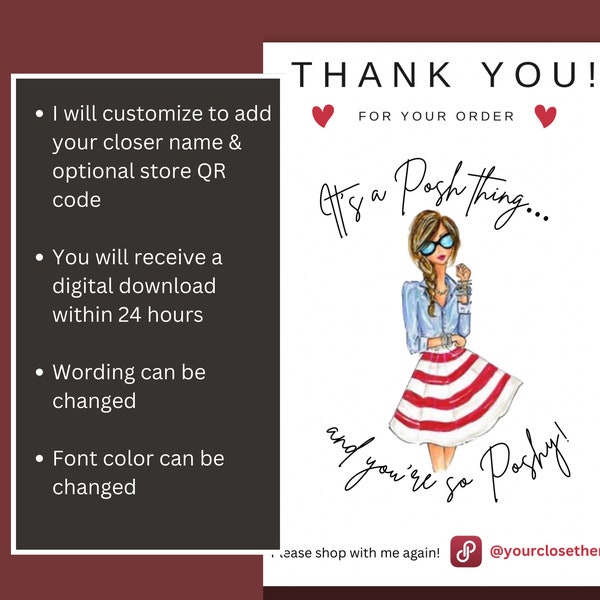 Poshmark Thank You Cards - Etsy