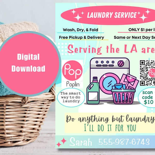 Laundry Business Flyer - Etsy