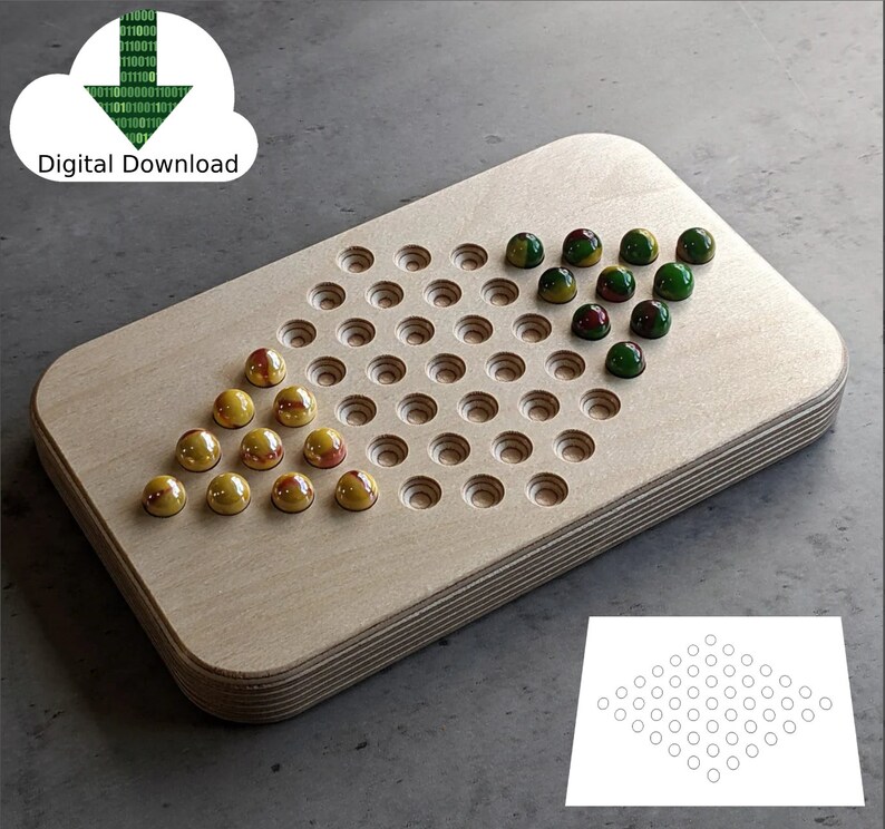 Chinese Checkers 2 Player DIGITAL FILE ONLY .pdf .svg .dxf - Etsy