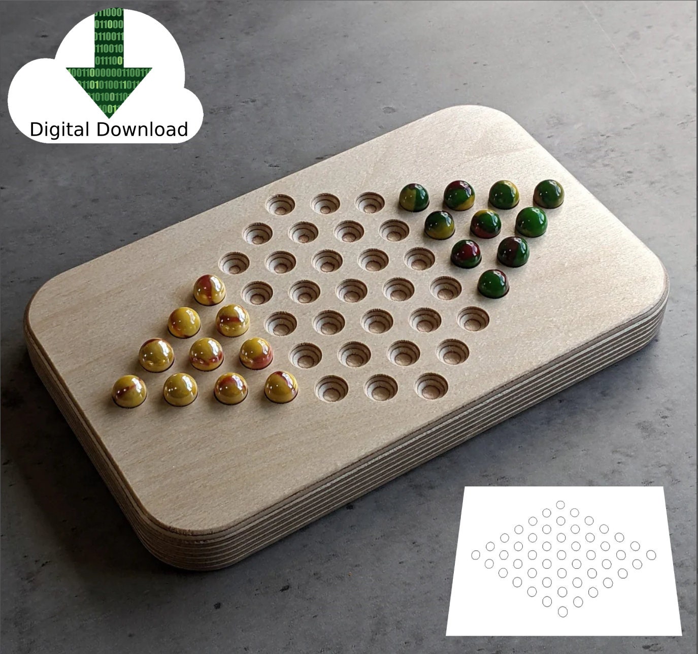 Chinese Checkers 2 Player DIGITAL FILE ONLY .pdf .svg .dxf - Etsy