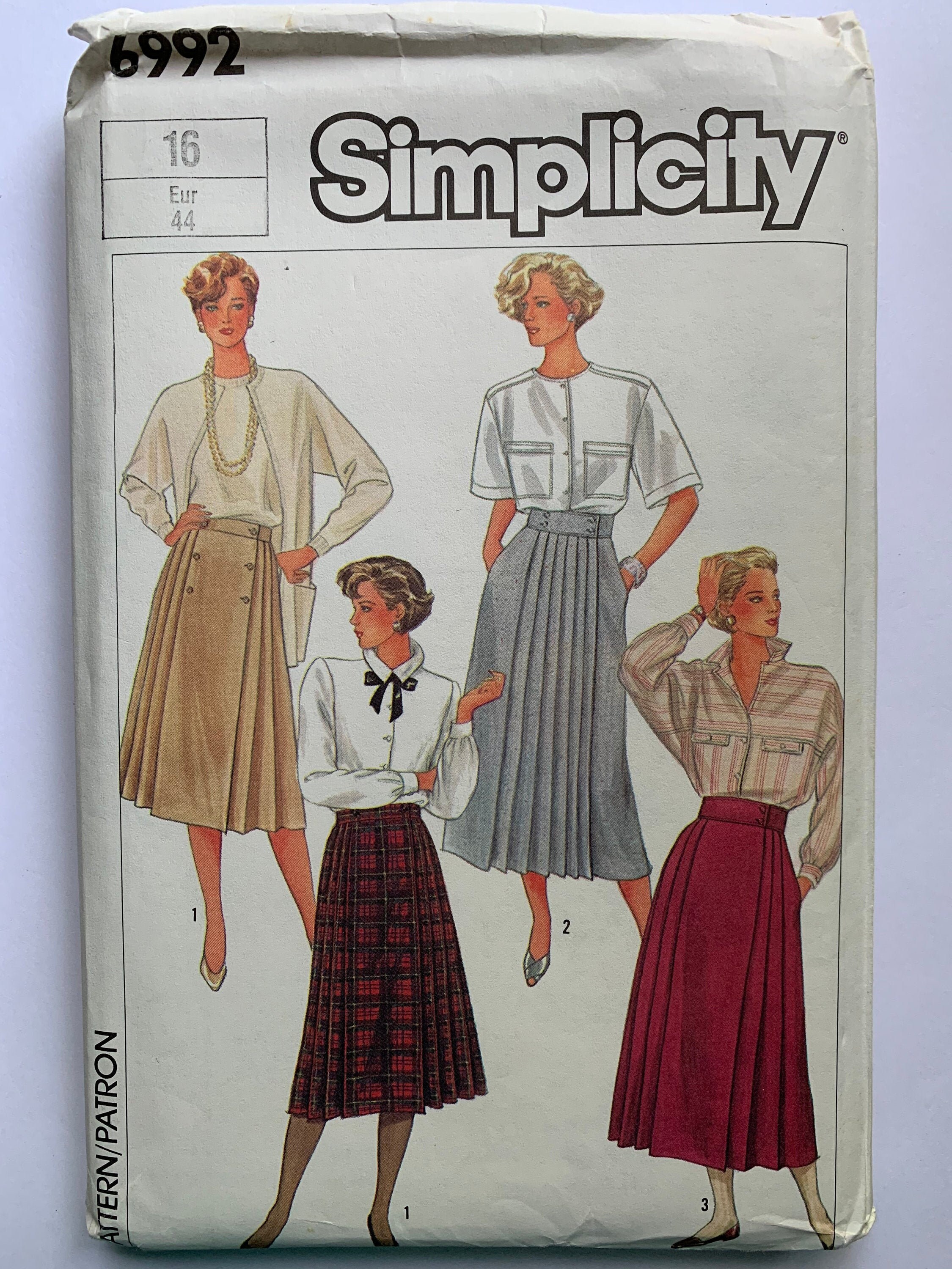 Simplicity 6992 Vintage Sewing Pattern Misses' Front Wrap | Etsy