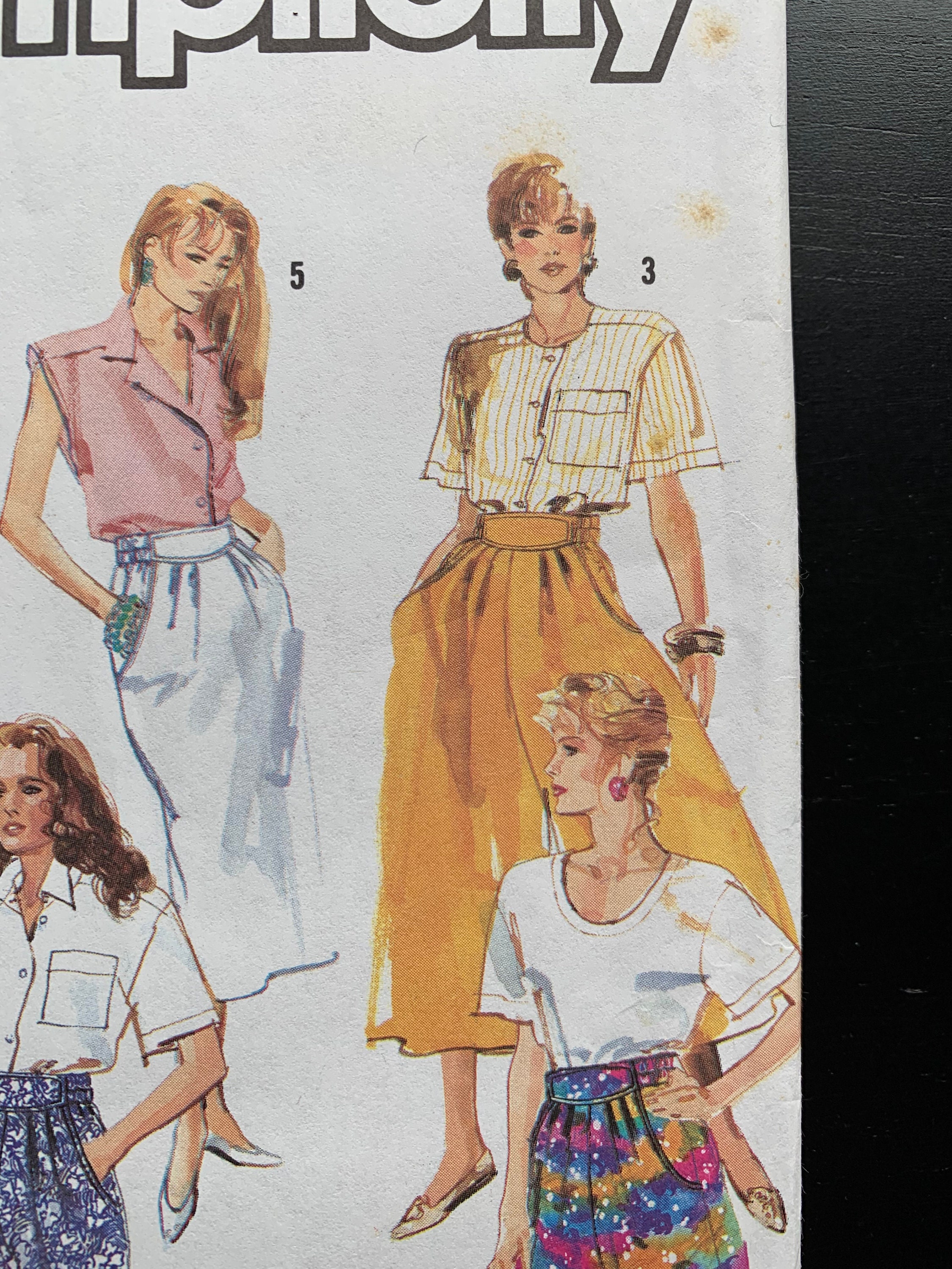 Simplicity 7114 Vintage Sewing Pattern 90s Culottes Skirt | Etsy