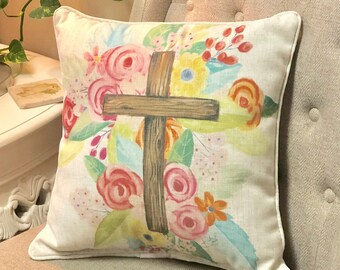 Cross Pillow | Etsy