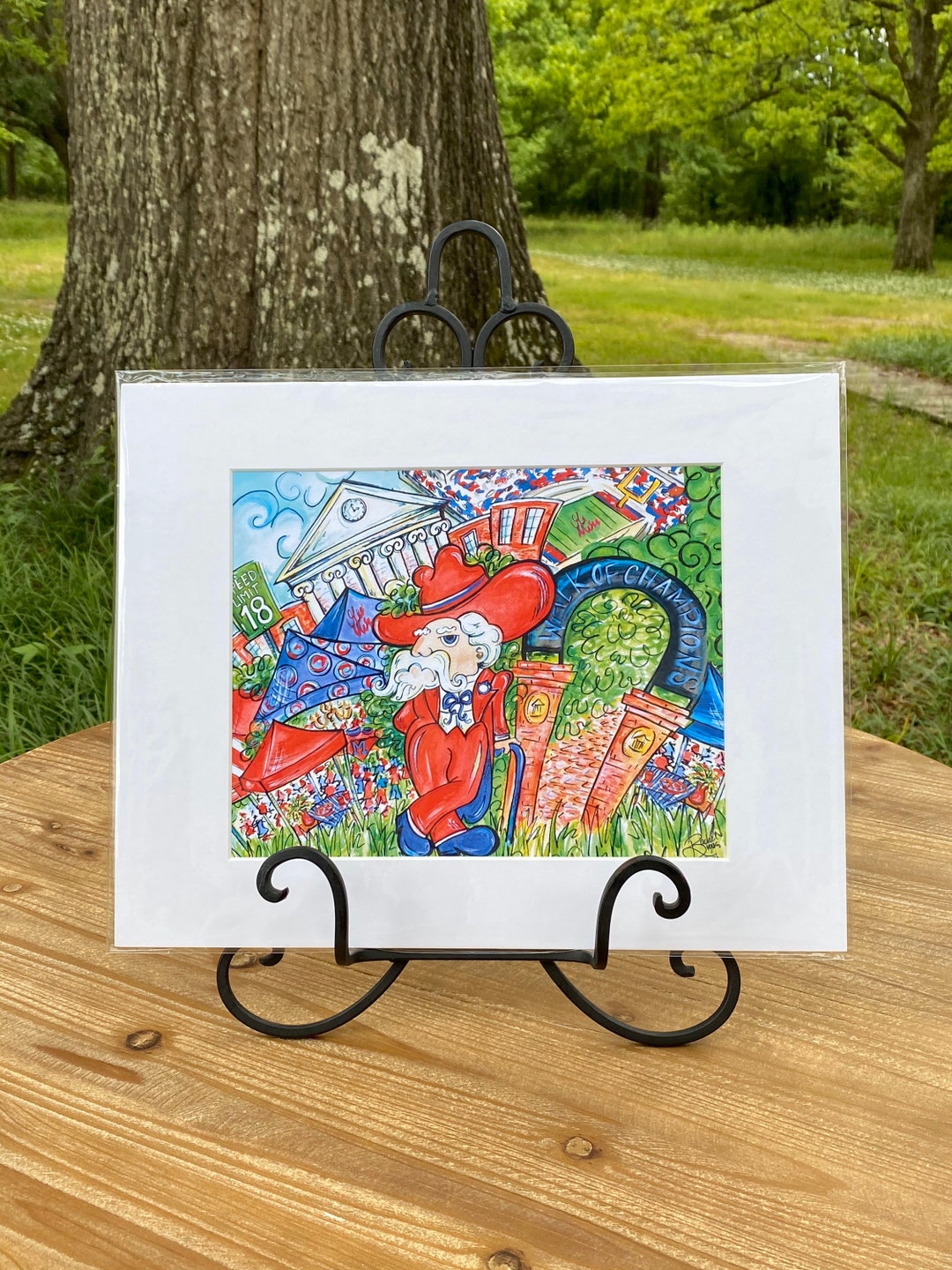 Colonel Rebel Print || Watercolor Colonel Rebel Print || Campus Art ...