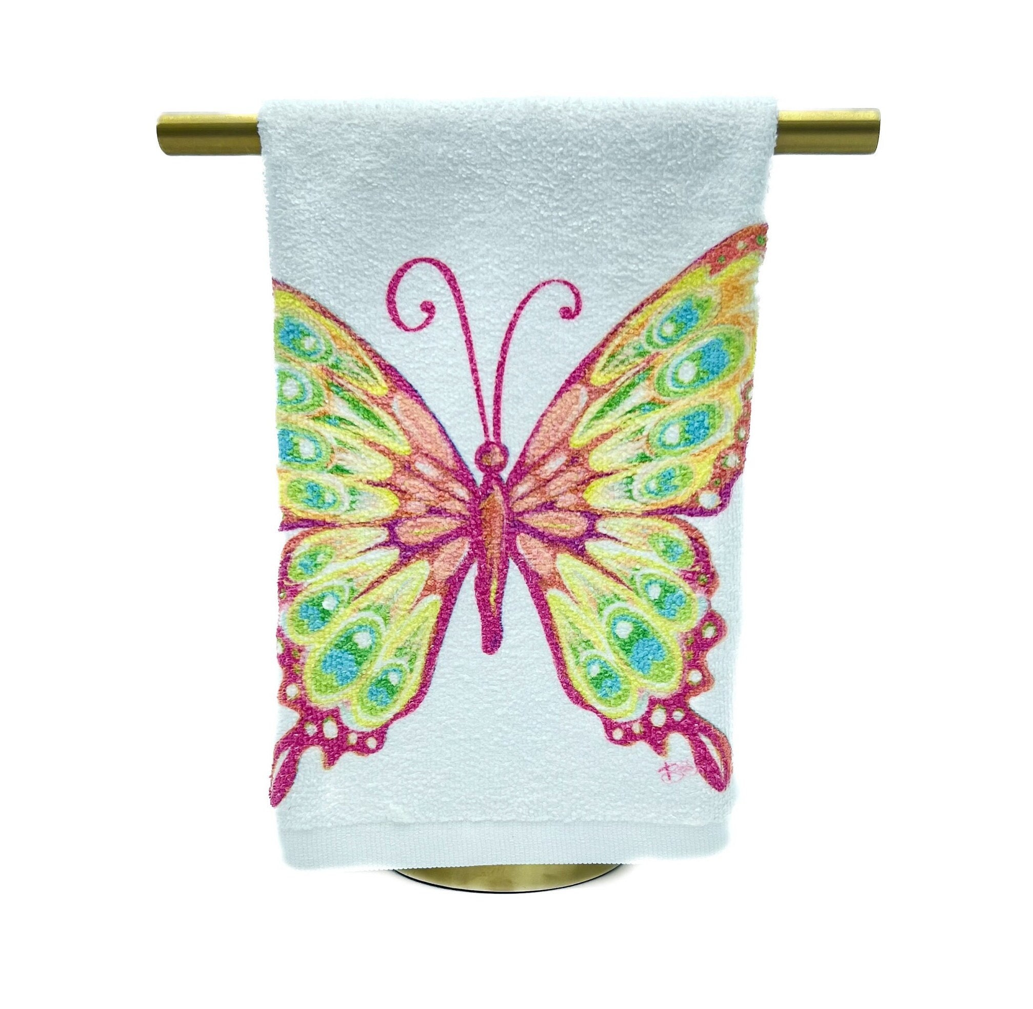 Butterfly Tea Towel Butterfly Kitchen Towel New Creation 739