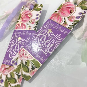 Bible Book Marks || He is Risen Bookmark || Easter Book Marks || Easter ...