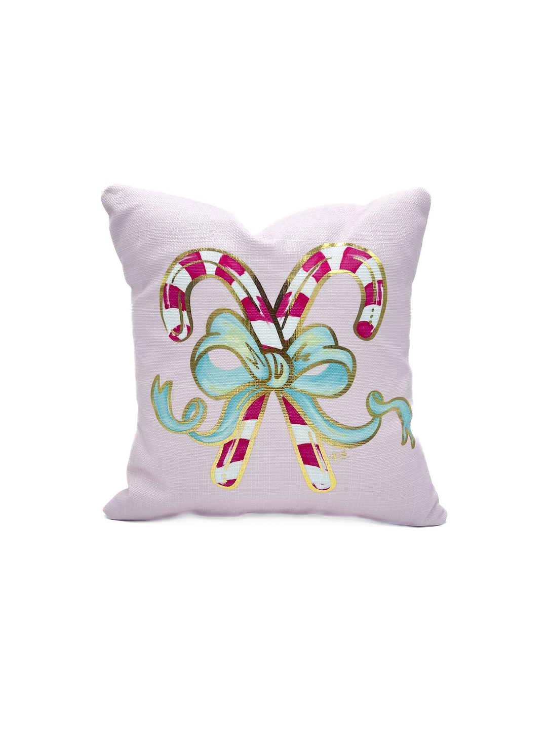 Pink Candy Cane Pillow