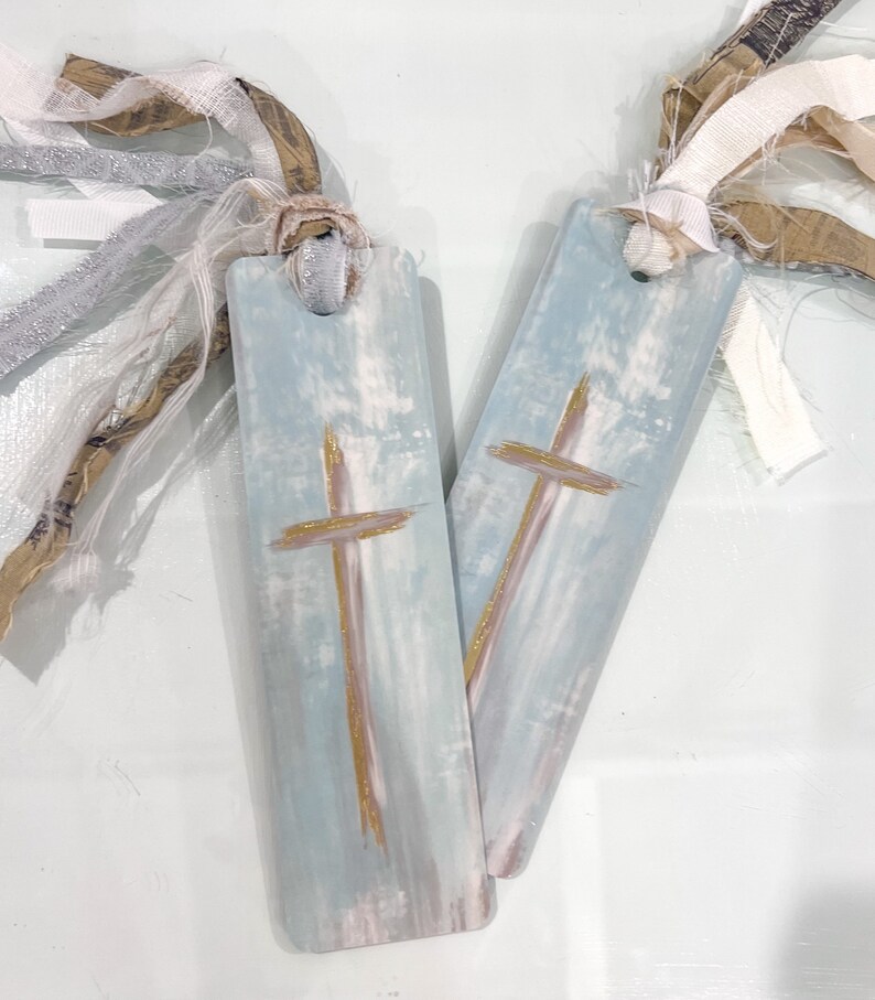 Bible Bookmark || at the Cross Bookmark || Gold Foil Cross Bookmark ...
