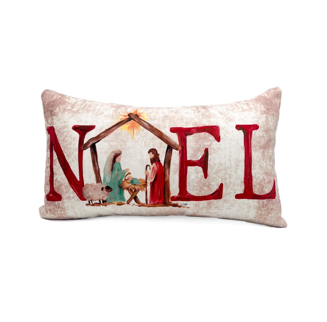 Noel Nativity Pillow || Christmas Pillow - 151 - Etsy