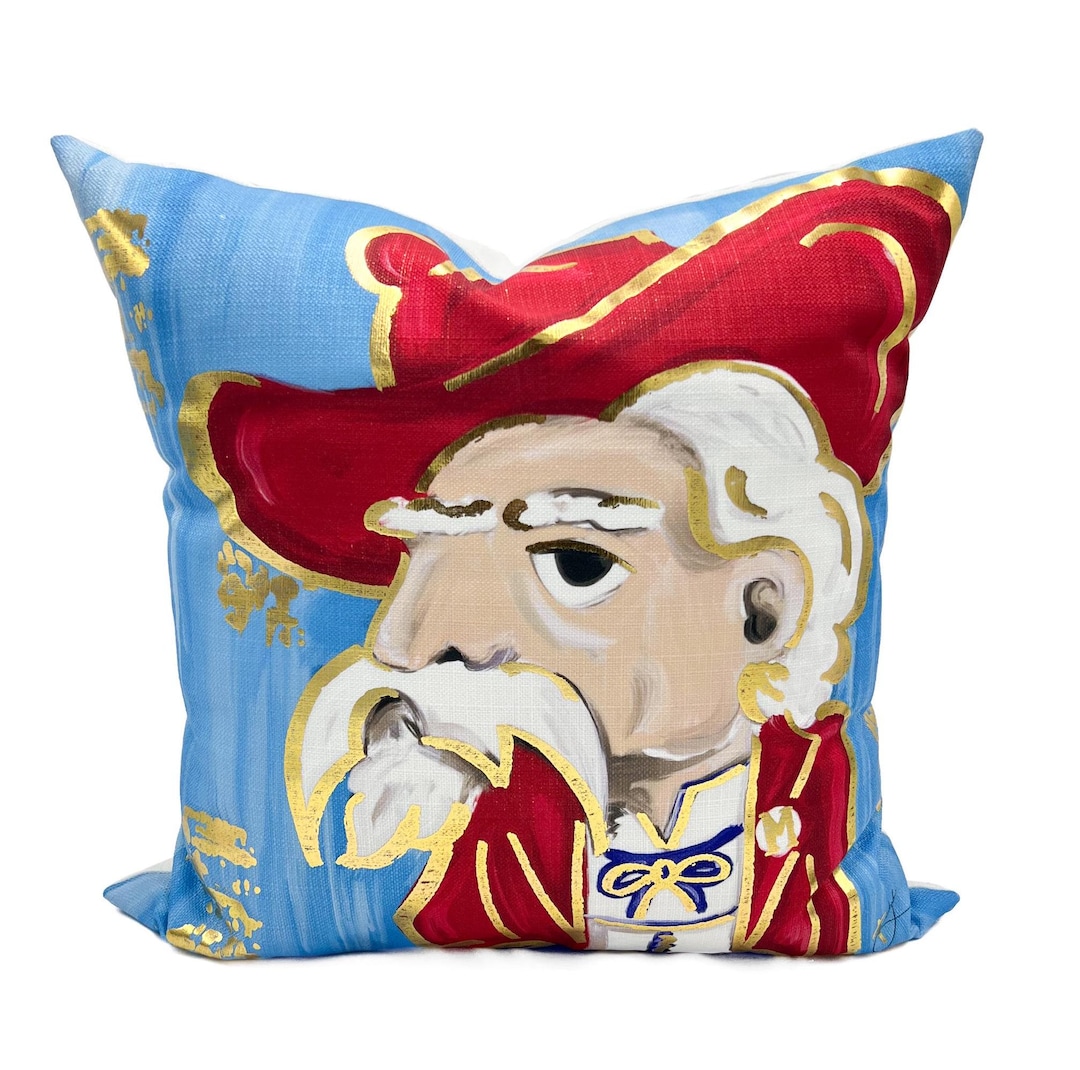 Golden Red & Blue Colonel Rebel Pillow || Gold Foil Colonel || Rebel ...