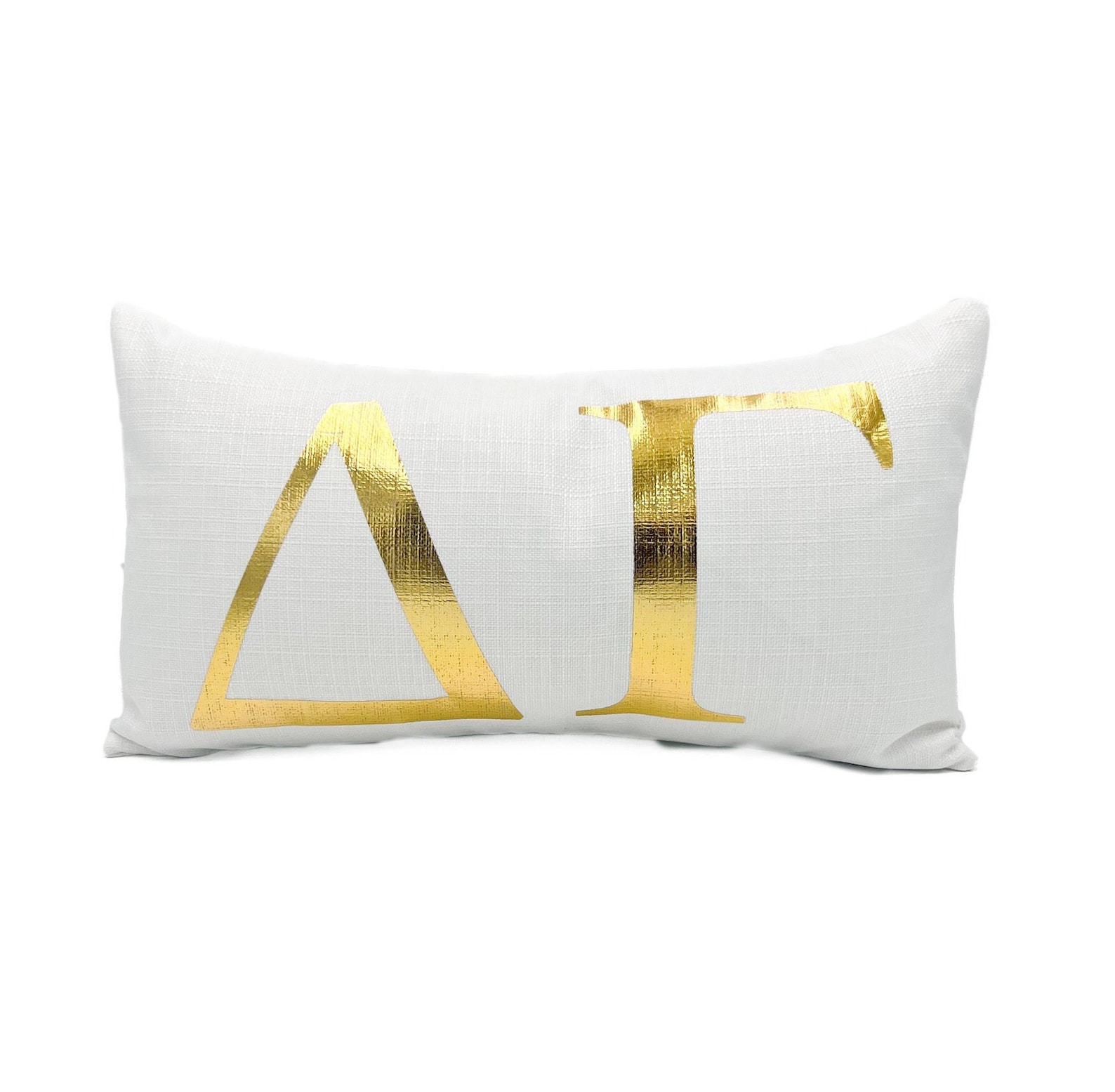 Gold Foil Delta Gamma Lumbar Pillow || Sorority Pillow || Bid Day Gift ...