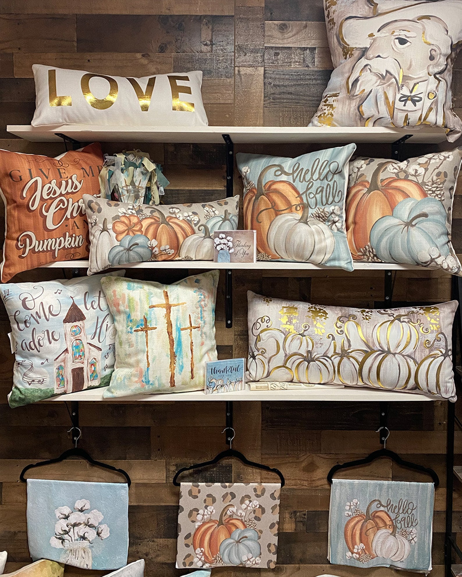 Fall Pumpkins Pillow || Leopard Print & Pumpkins Lumbar Pillow ...