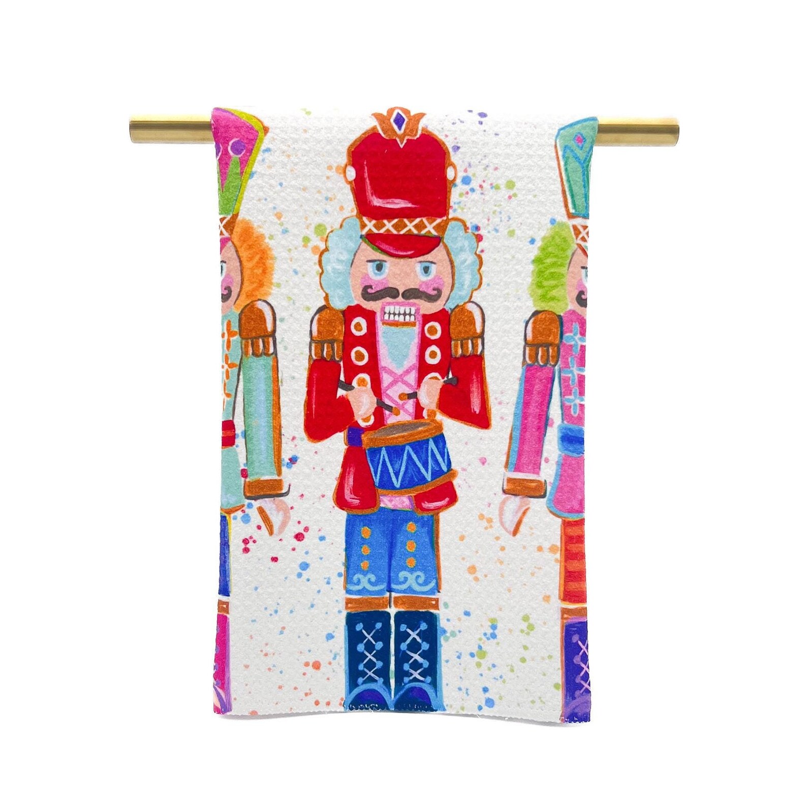 Colorful Nutcrackers Kitchen Towel || Nutcracker Art || Nutcracker Tea ...