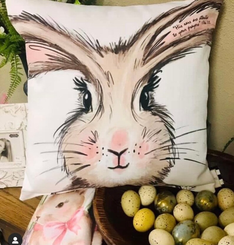 Easter Pillow || All Ears Bunny Pillow || Easter Decor - 175 - Etsy