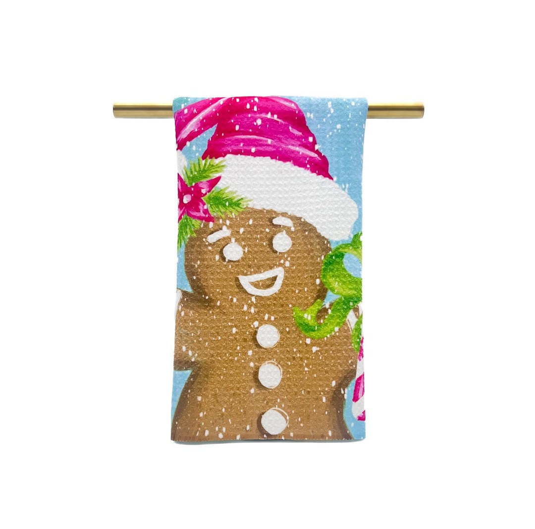 Gingerbread Man Kitchen Towel || Holiday Kitchen Towel || Christmas Tea ...