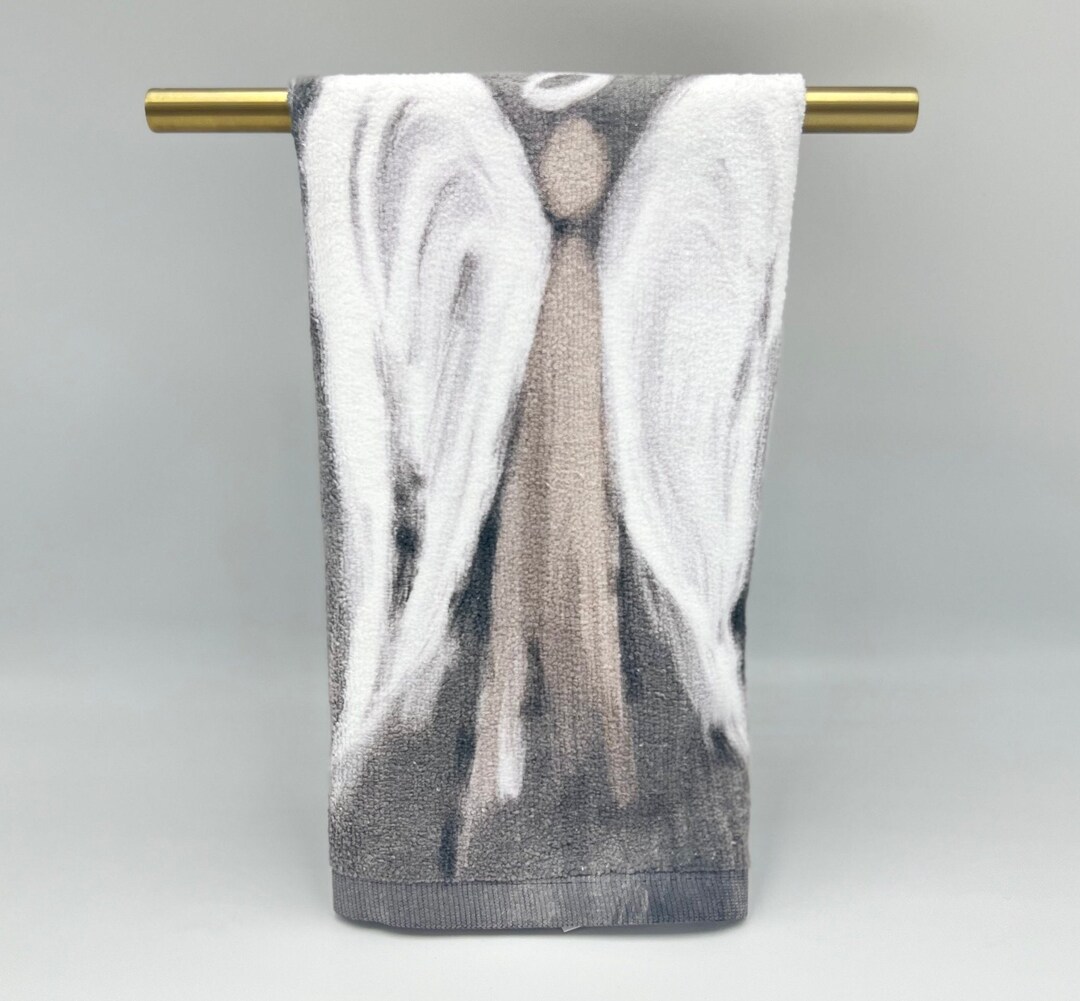 Angel Kitchen Towel Gray Angel Kitchen Towel Angel Tea Towel - Etsy
