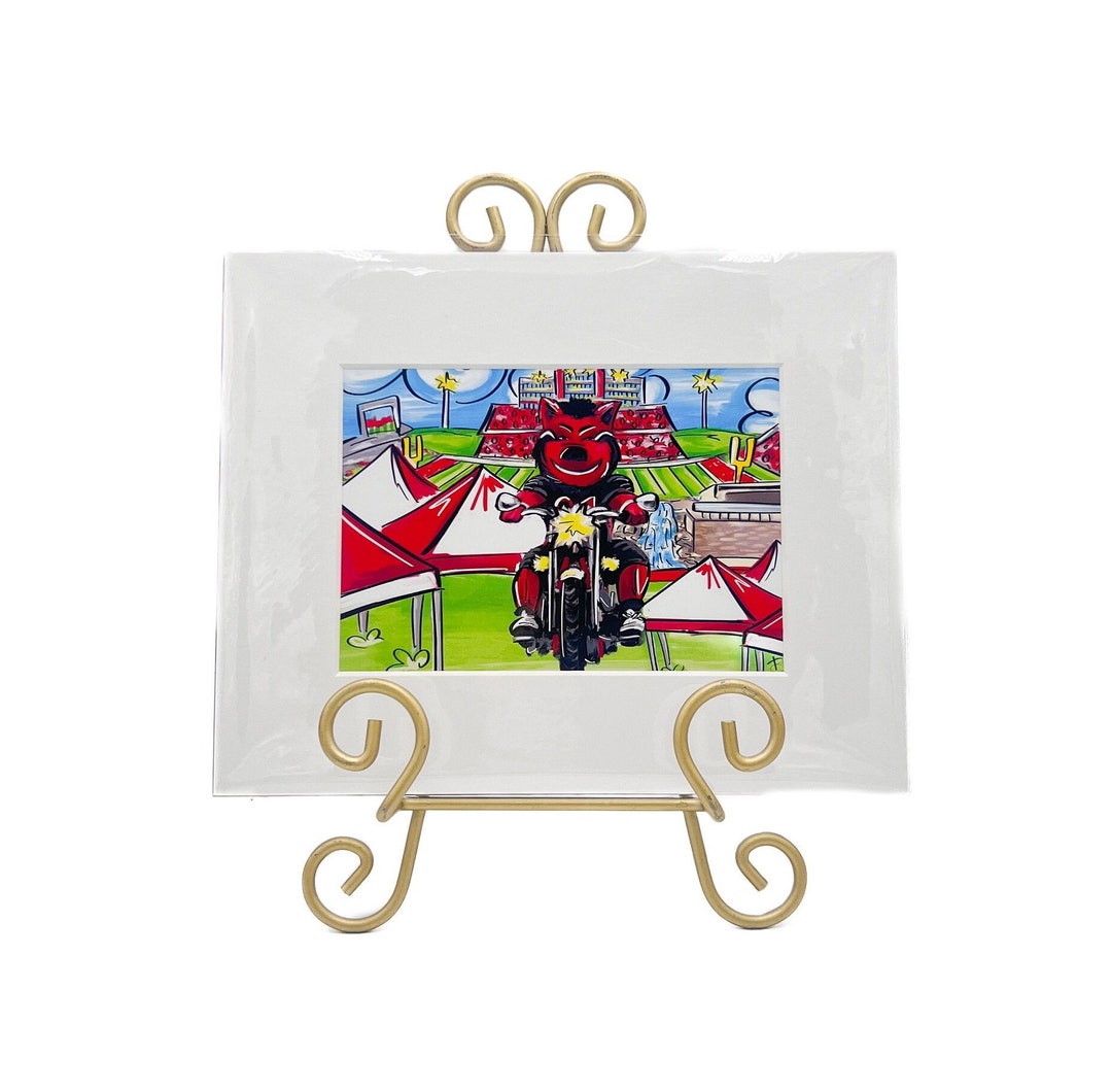 Wolf Art Print || Wolf Mascot Matted Print - 145 - Etsy