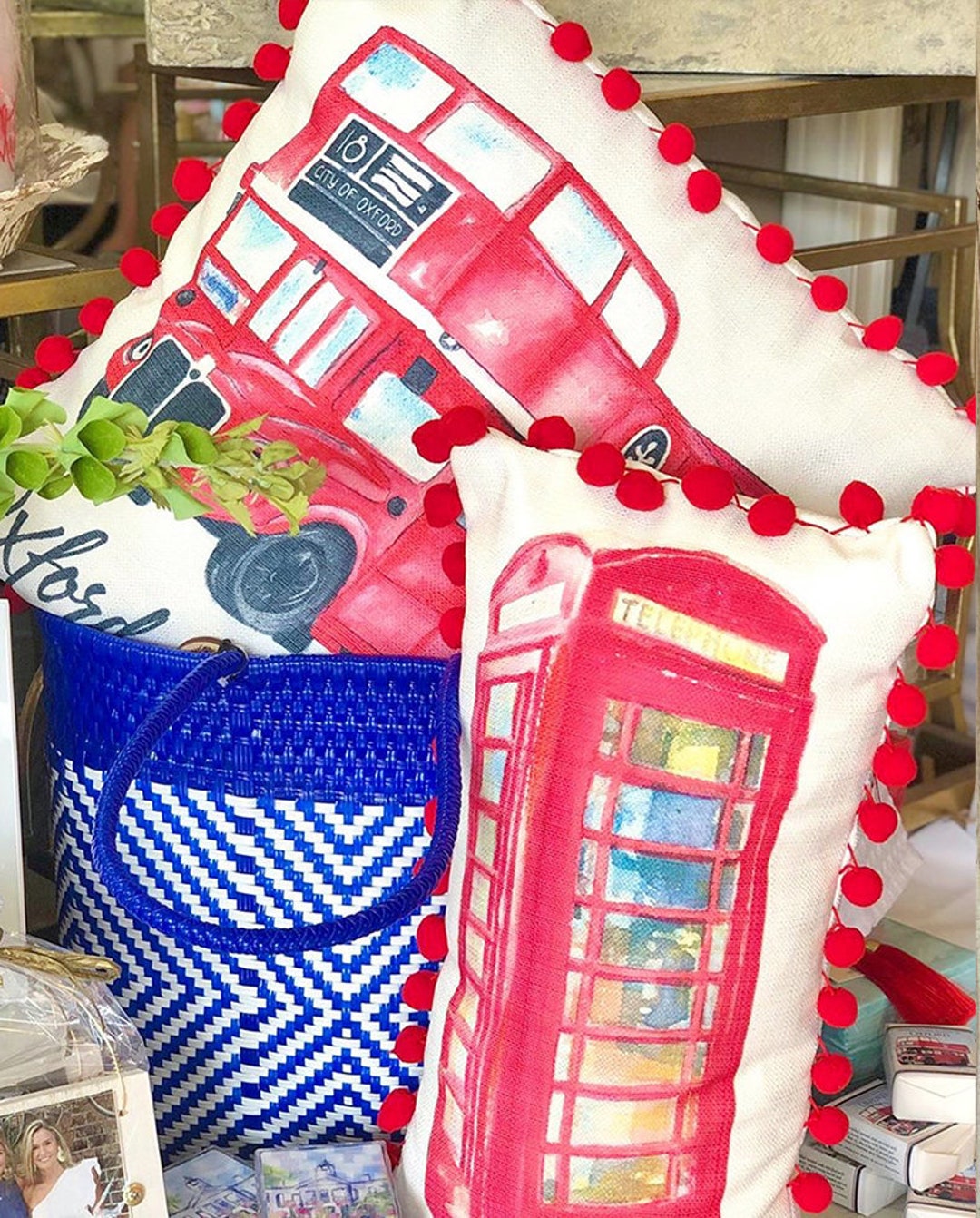 Double Decker Pillows || Double Decker Bus Pillow || Phone Booth Pillow ...