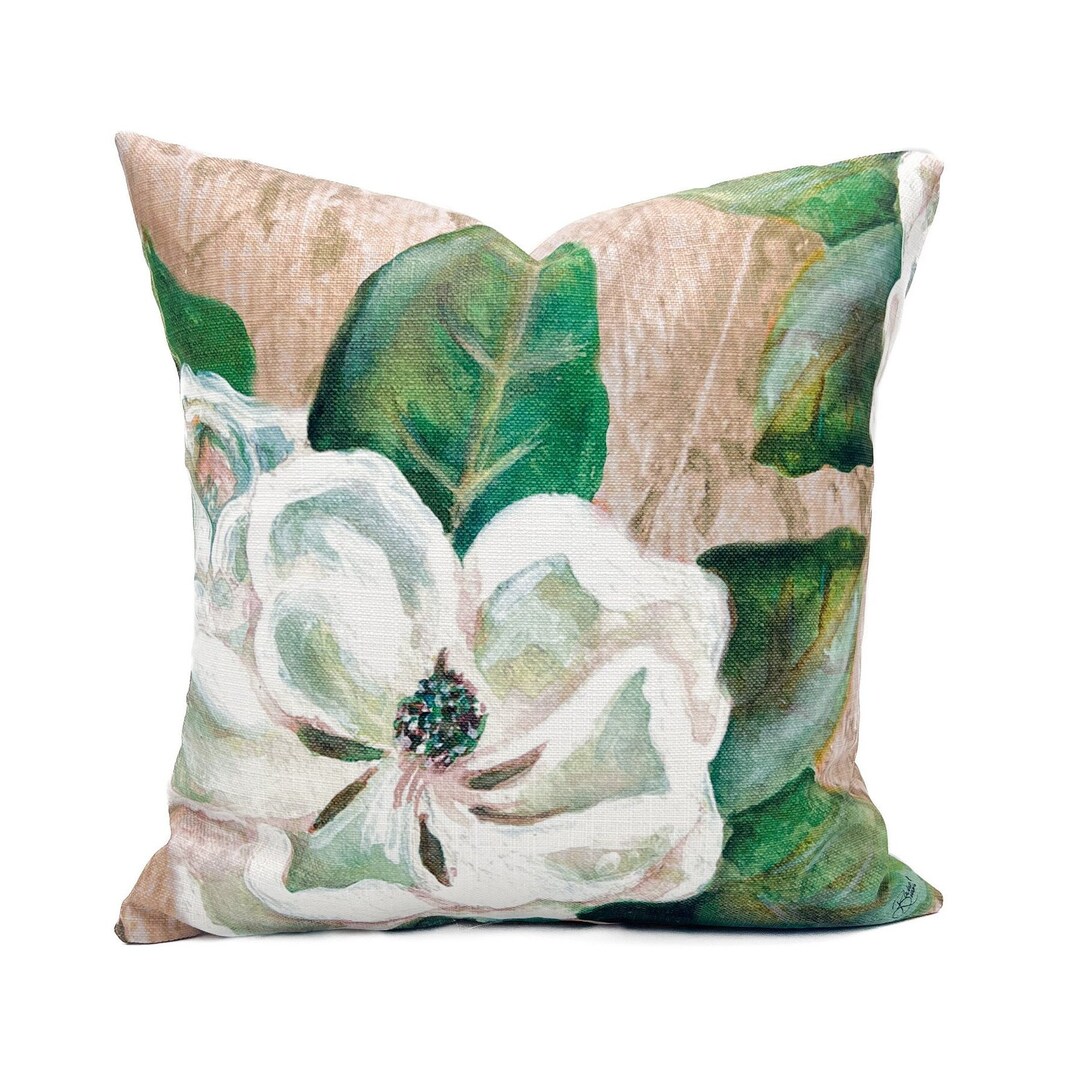 Magnolia Pillow || Watercolor Magnolia - 215 - Etsy