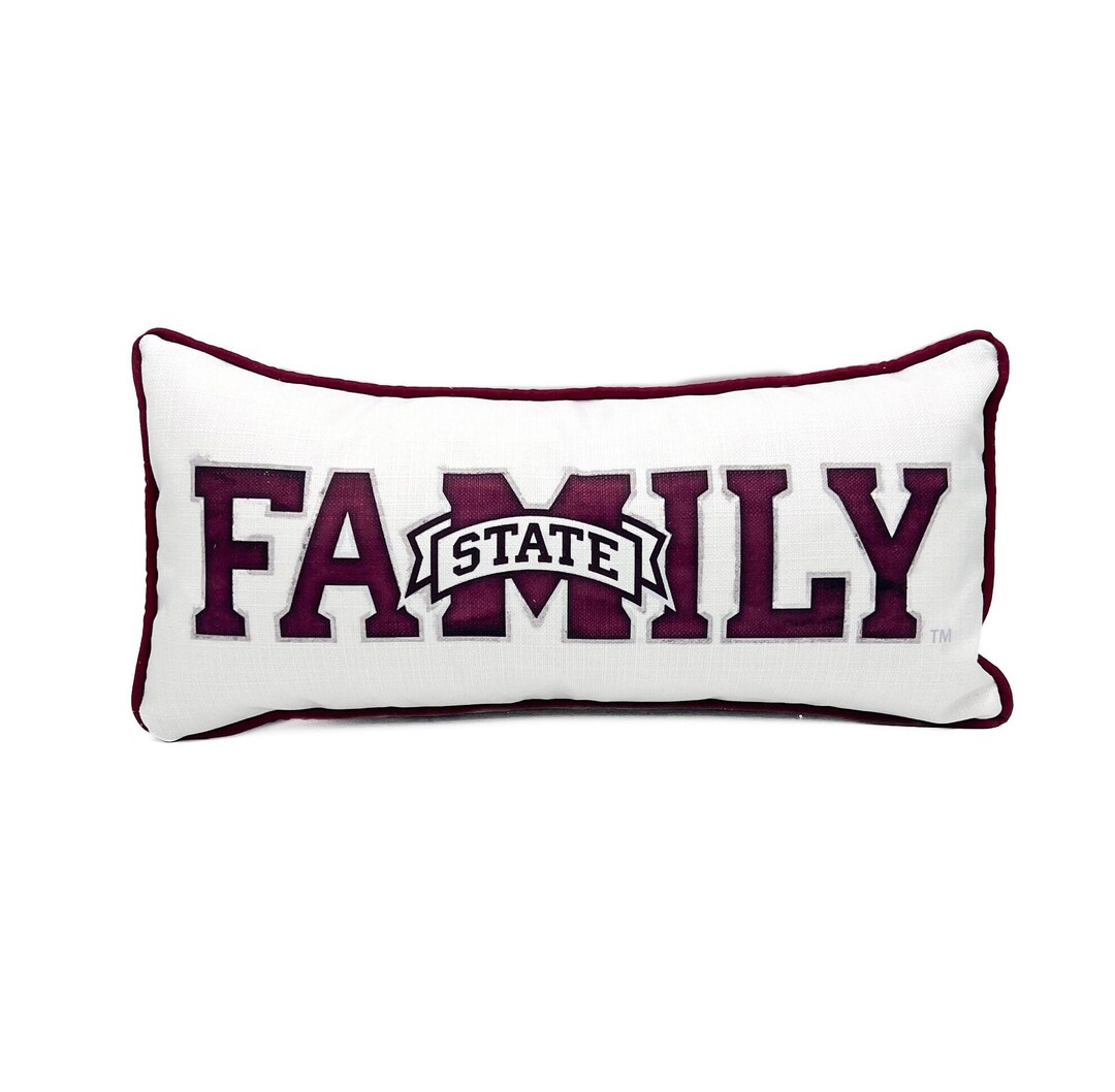 Mississippi State FAMILY Pillow || MSU Pillow || MSU Decor - 378 - Etsy