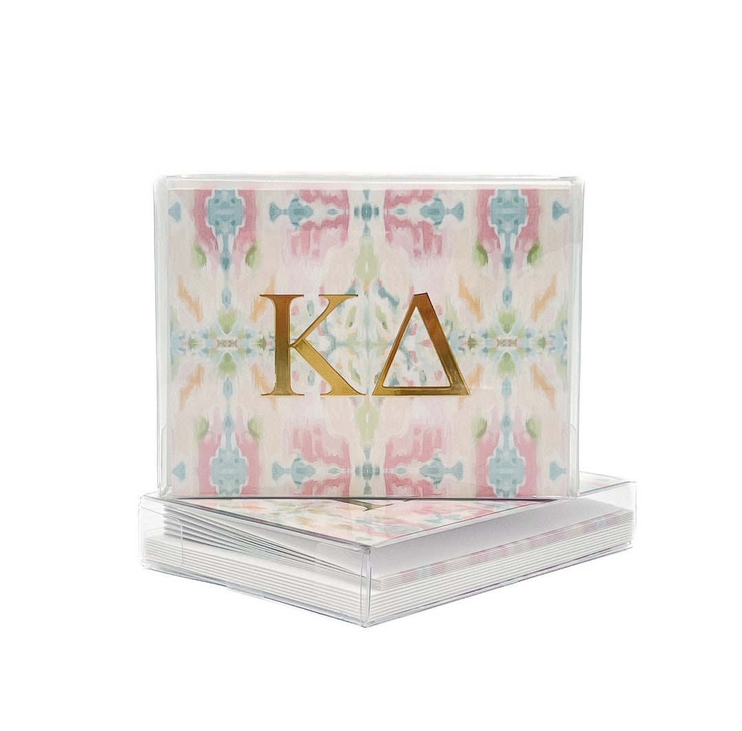 Gold Foil Kappa Delta Kaleidoscope Folded Notes || KD Note Cards ...