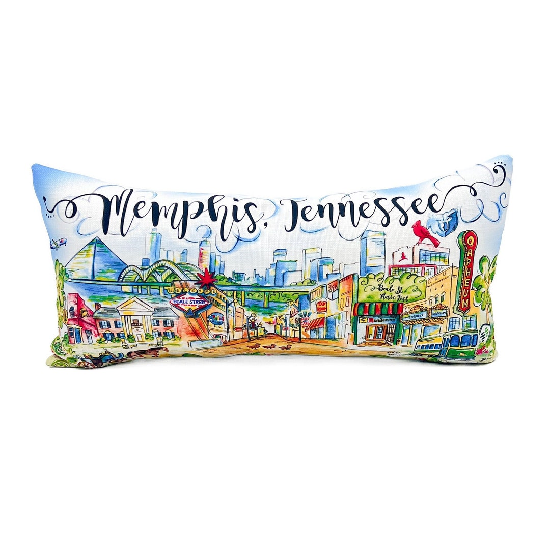 Memphis Tennessee Pillow || Memphis, TN Pillow || Memphis Art ...