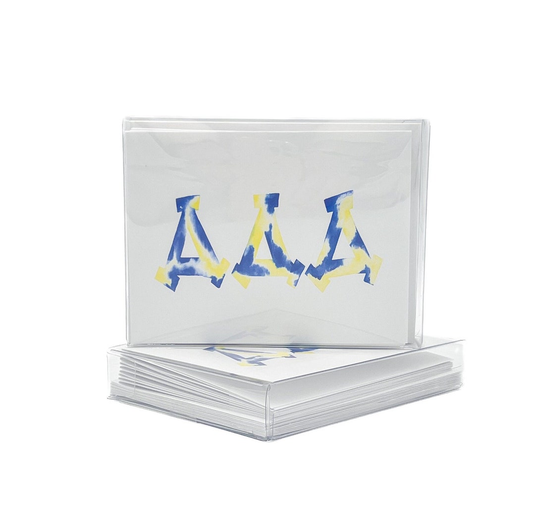 Tri Delta Watercolor Folded Notes || Delta Delta Delta Note Cards ...