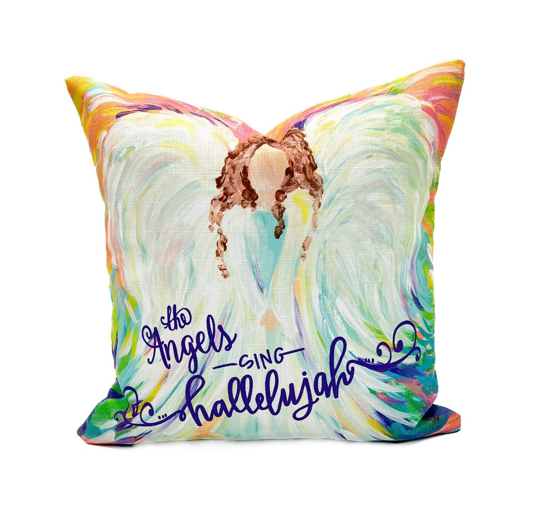 The Angels Sing Hallelujah Colorful Angel Pillow || Colorful Angel ...