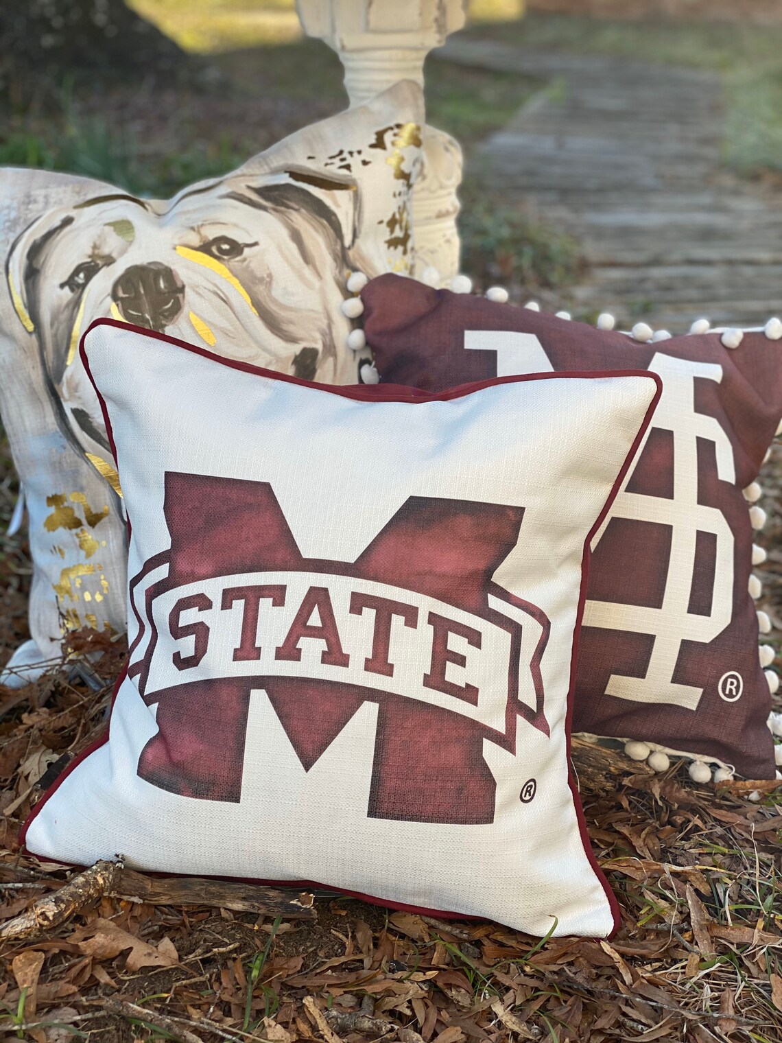 Mississippi State Pillow MSU Pillow Mississippi State | Etsy